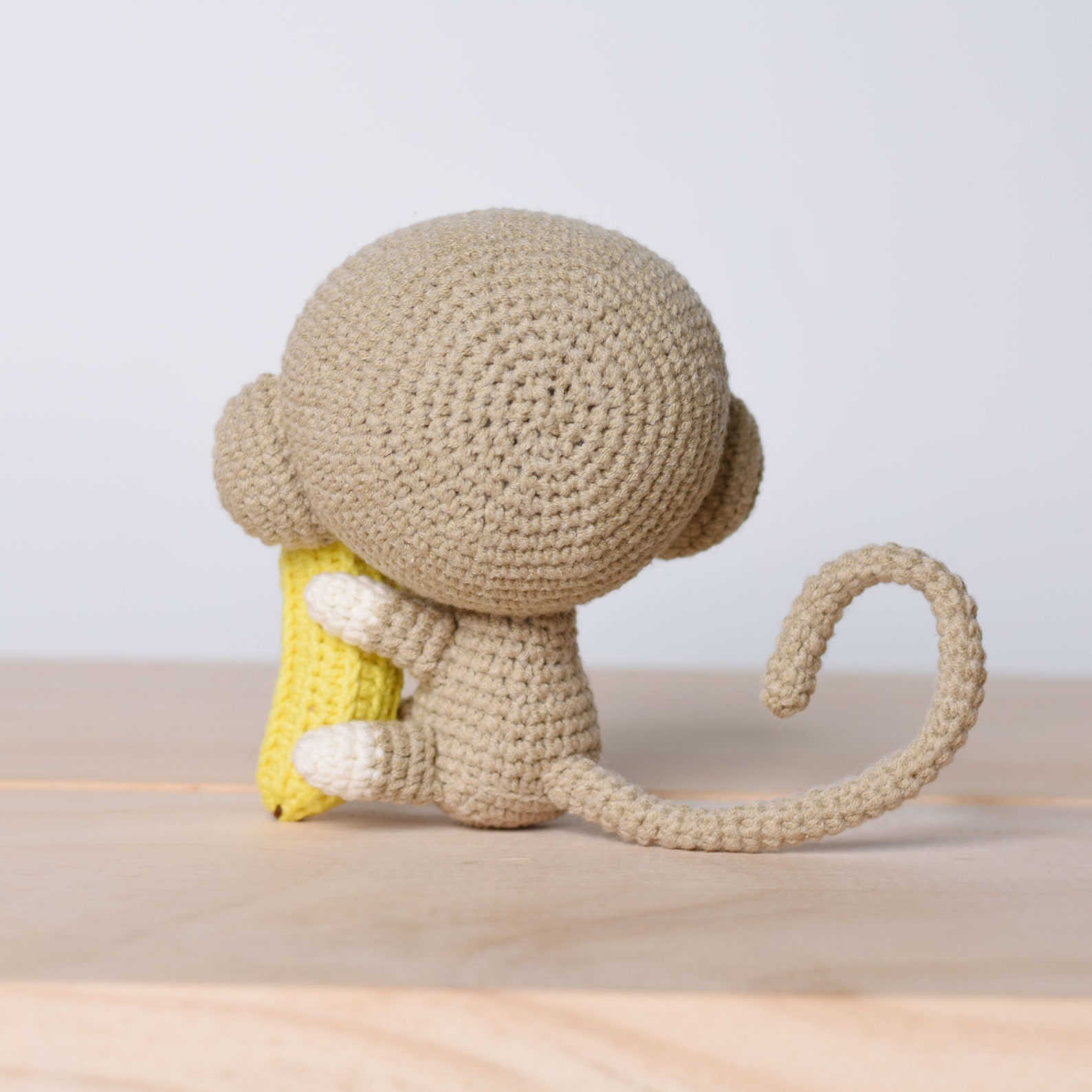 Monkey & Banana Crochet Animal Handmade Amigurumi Stuffed Toy - Etsy