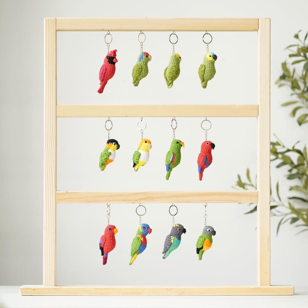 Crochet Amzon Parrot, Red Cardinal, Eclectus, Red Lory, Senegal, Meyer ...