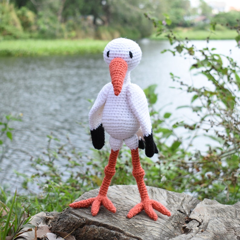 The Stork Crochet Animal Stuffed Toy Baby Shower & First - Etsy