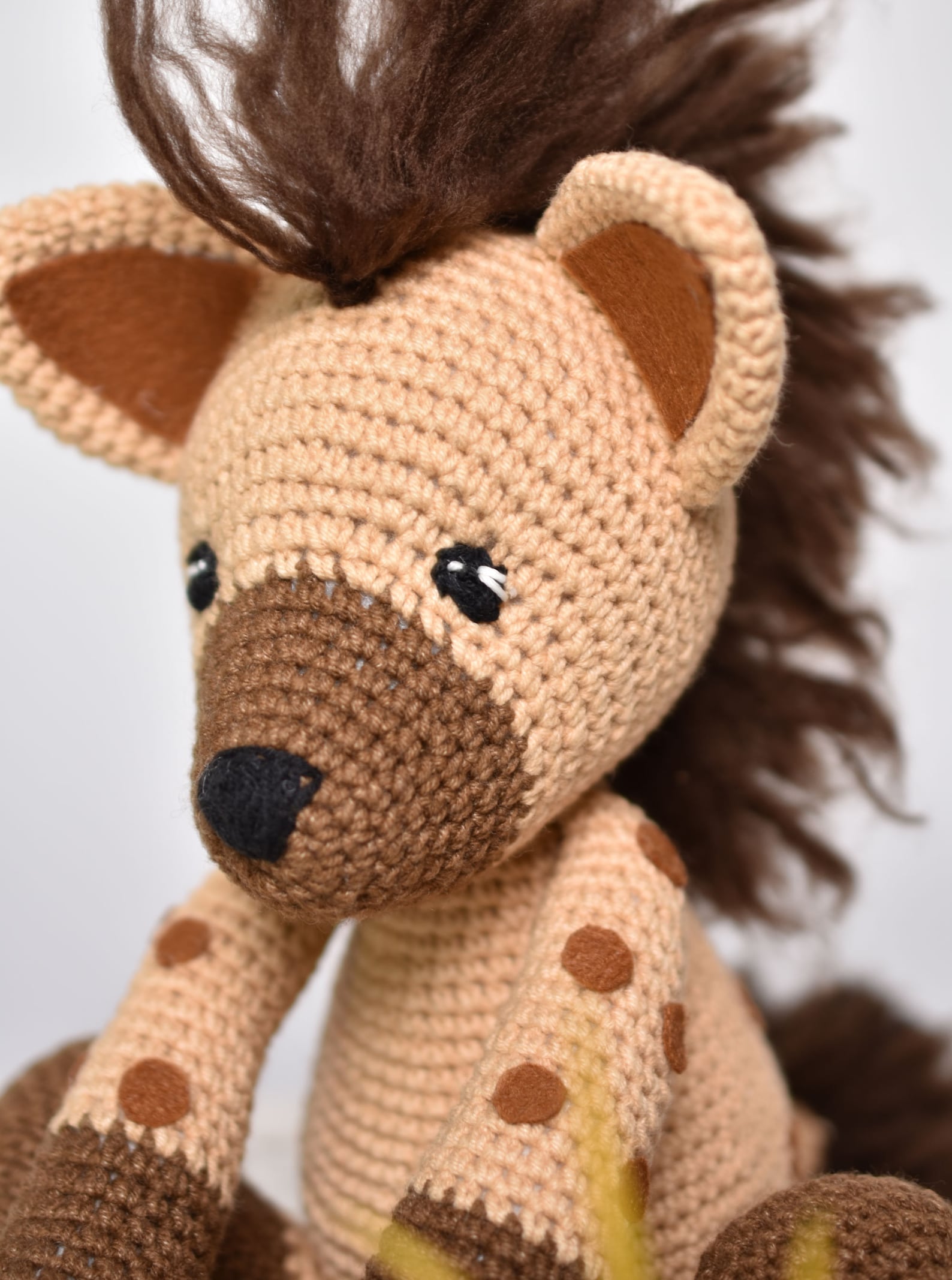 Hyena Crochet Wild Animal Amigurumi Handmade Stuffed Plush Toy | Etsy