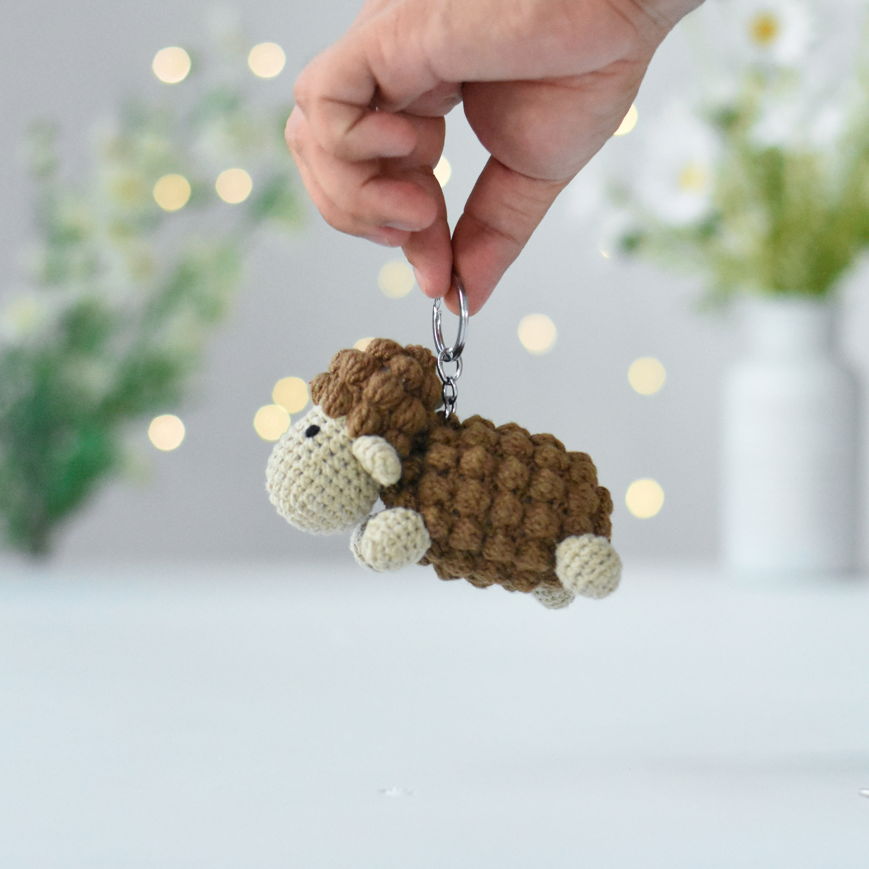 Crochet Sheep Keychain: Handmade Lamb Amigurumi Bag Accessory - Etsy
