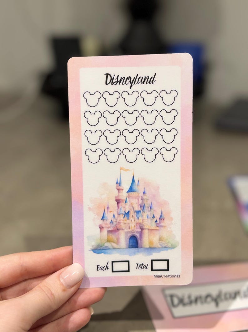 Disneyland Saving Challenge Tracker and Insert, Tracker is Double Sided ...
