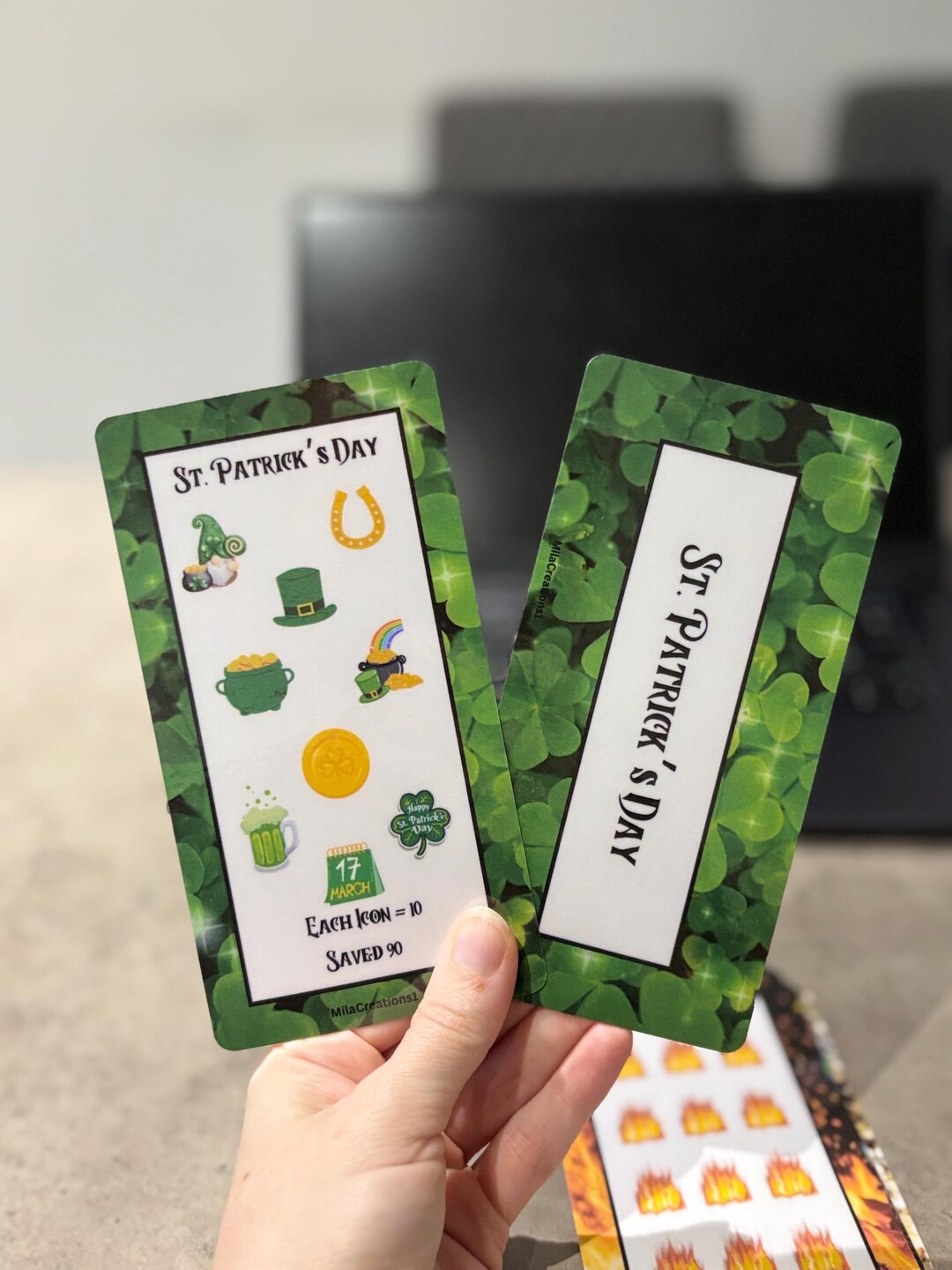 St. Patricks Day Saving Challenge Tracker and Insert - Etsy