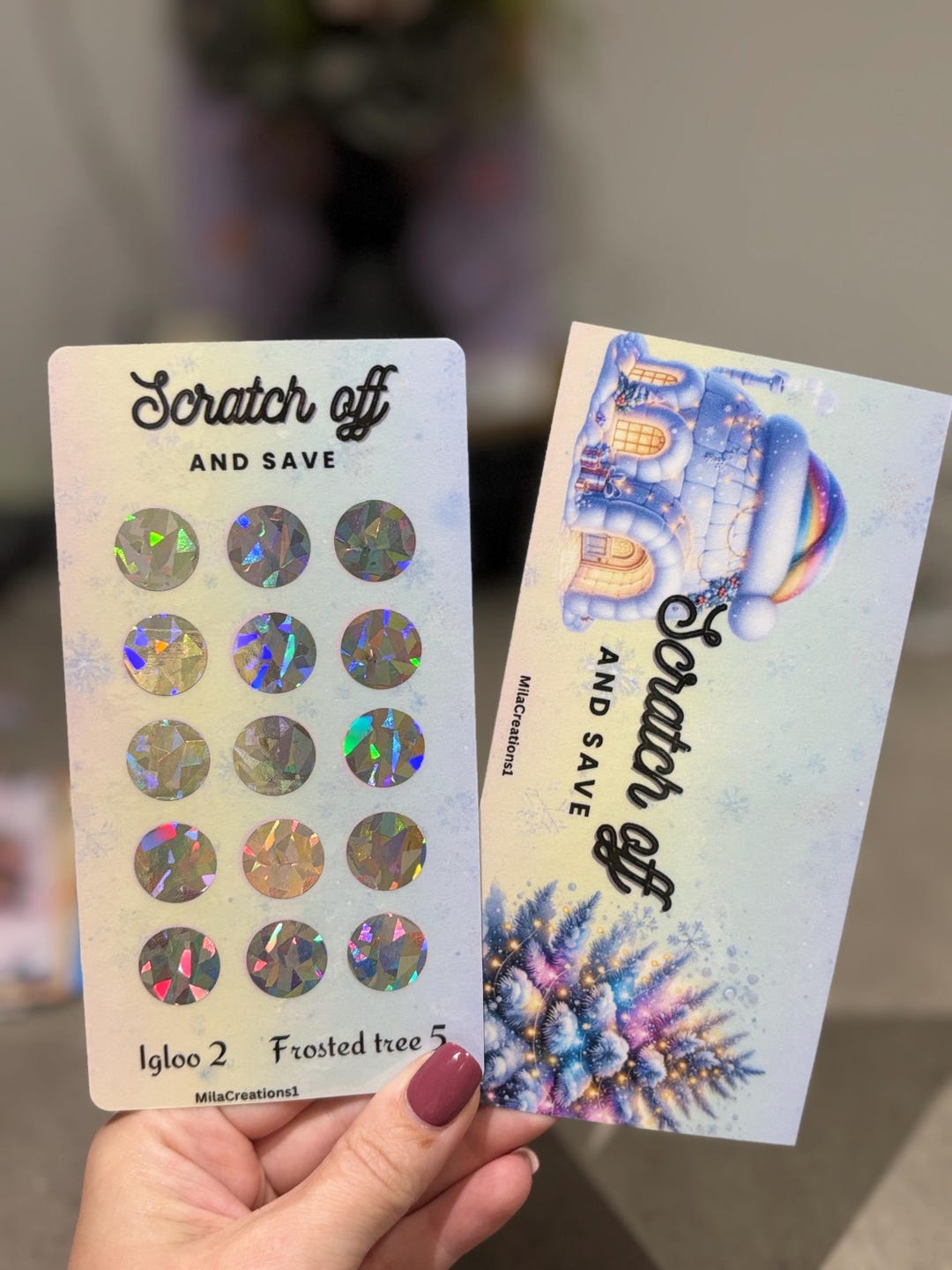 Winter Scratch off With Igloo and Frosted Trees Saving Challenge ...