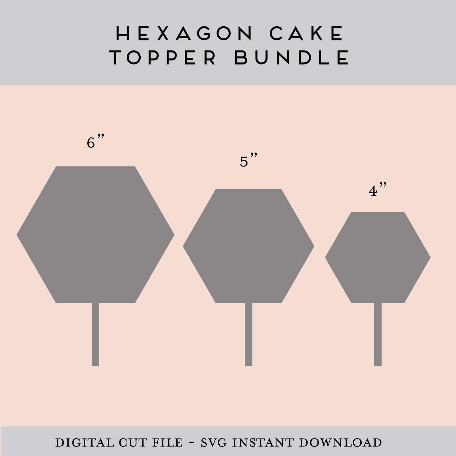 Hexagon Cake Topper SVG Glowforge Cake Topper Svg Cake - Etsy