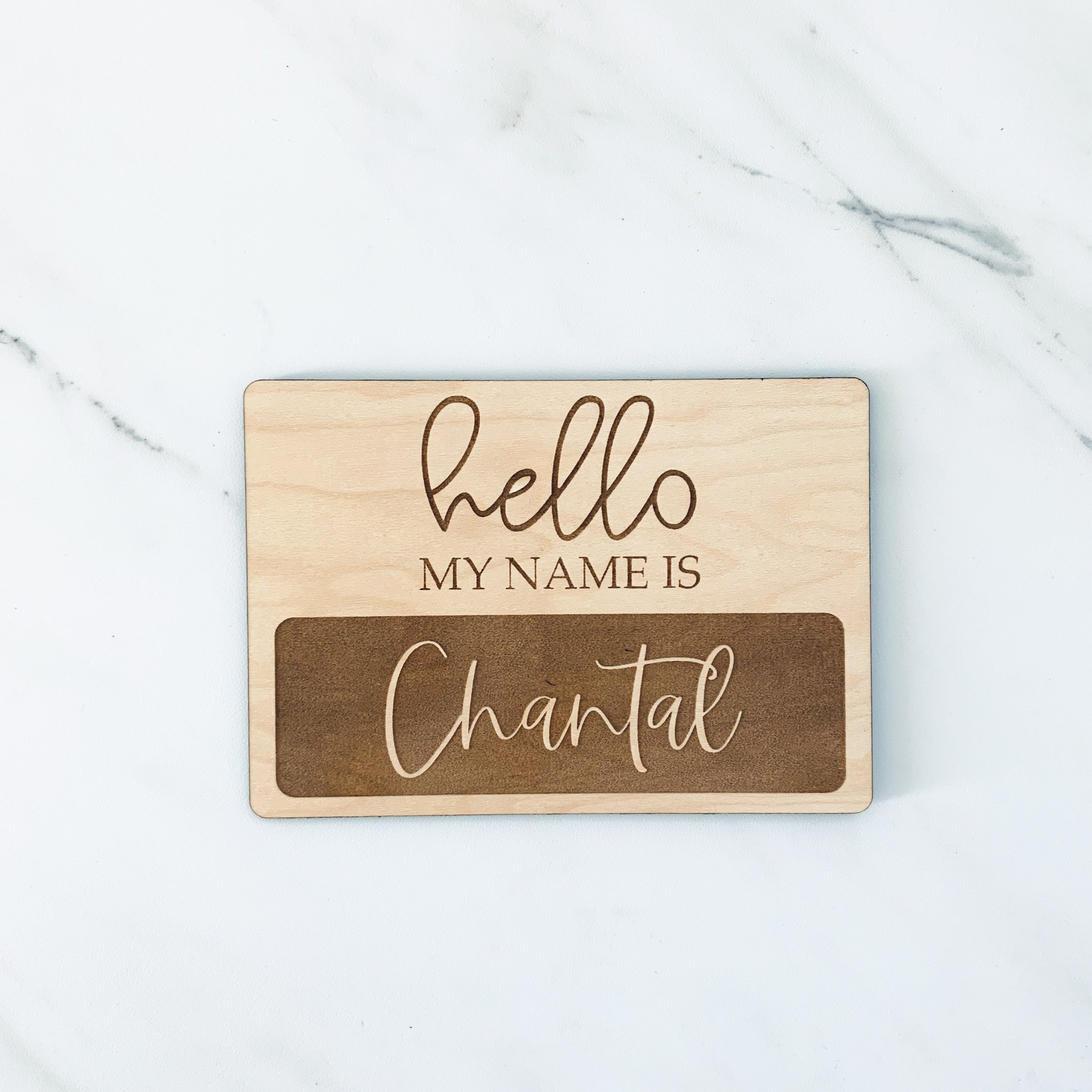 Hello My Name is Sign Wooden Hello My Name is Sign Birth | Etsy