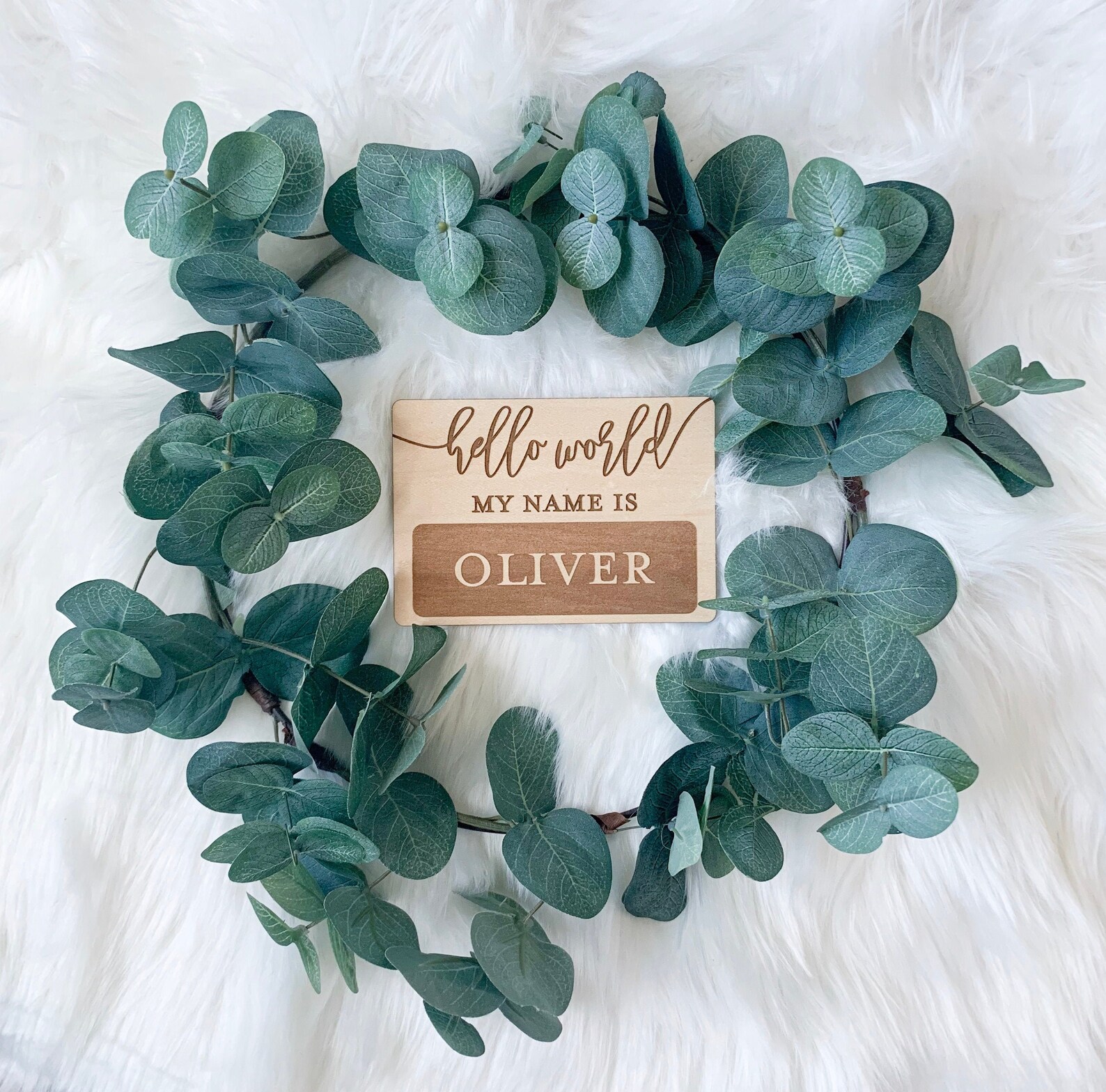 Hello My Name is Sign Wooden Hello World My Name is Sign - Etsy