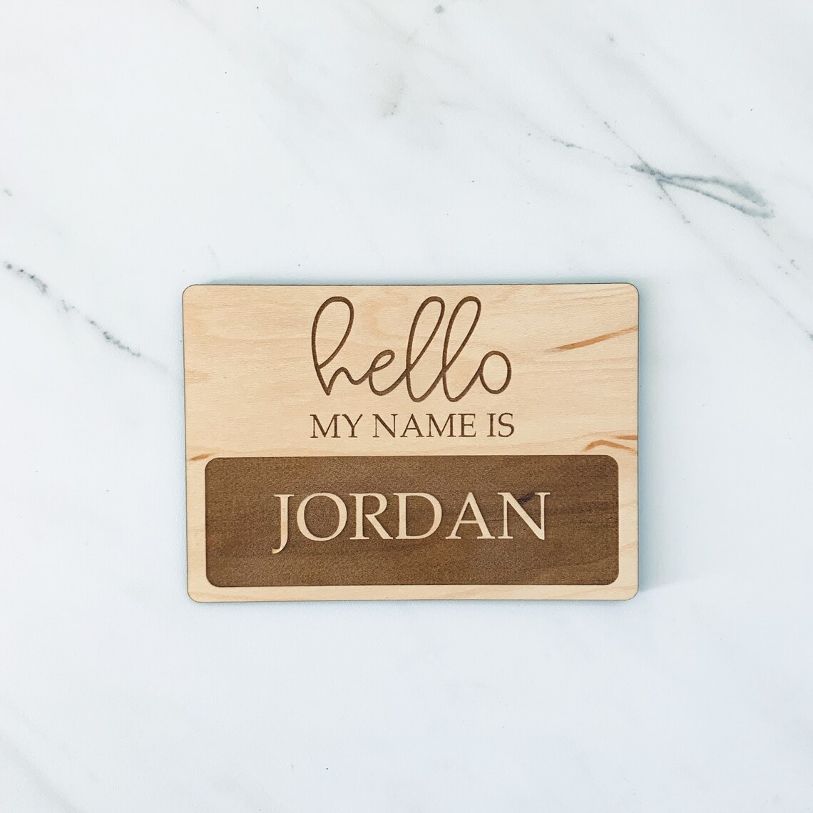 Hello My Name is Sign Wooden Hello My Name is Sign Birth - Etsy