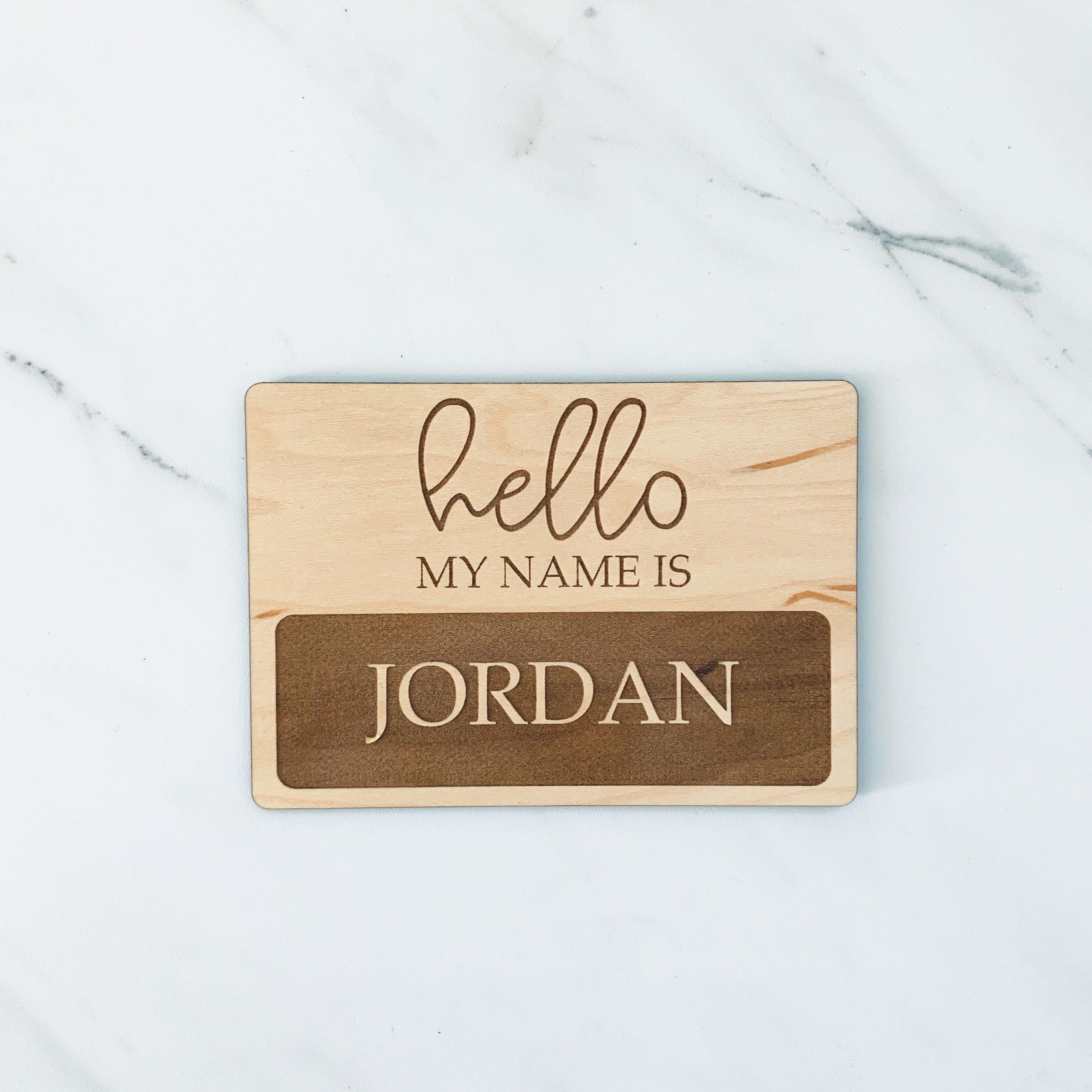 Hello My Name is Sign Wooden Hello My Name is Sign Birth | Etsy