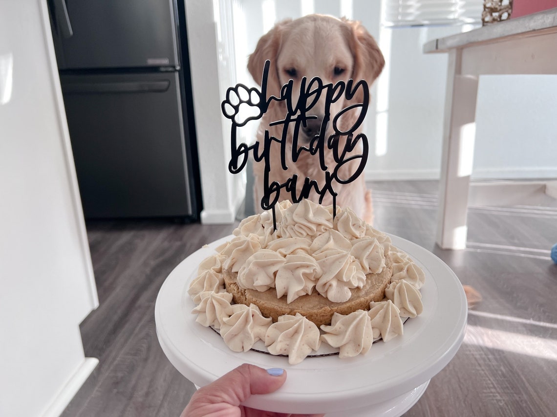 Paw Print Cake Topper | Puppy Party | Dog Birthday | Puppy Birthday ...