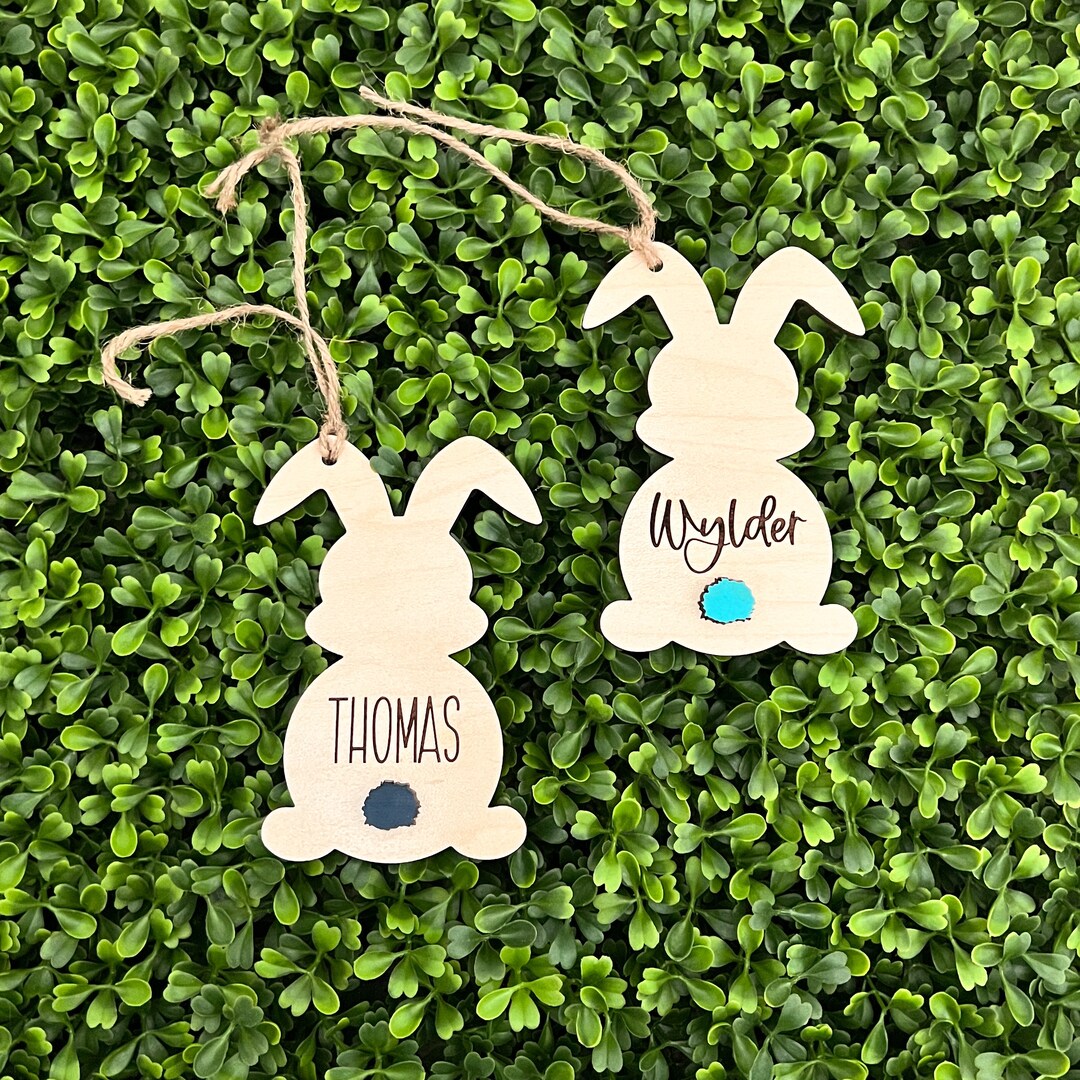 Personalized Bunny Tags | Bunny Ears | Easter Name Tags | Easter Basket ...