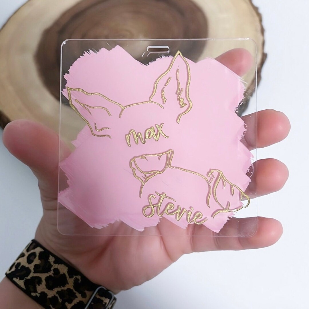 Custom Drawn Pet Ear Portrait| Pet Ears Custom Line Drawing | Pet Ear ...