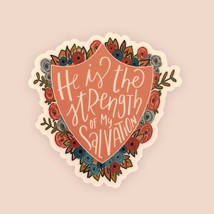 Strength of My Salvation Sticker | Psalm 140:7 | Jesus Gifts ...