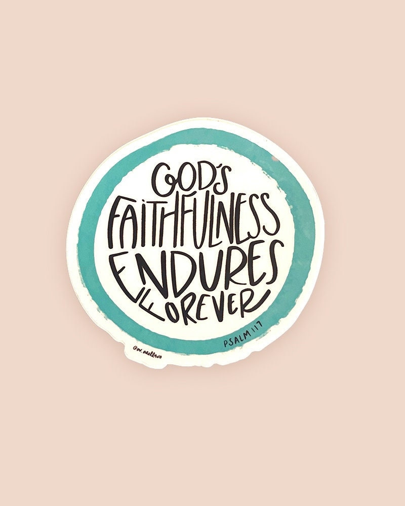 His Love Endures Forever Sticker Bible Verse Sticker Sticker Christian ...
