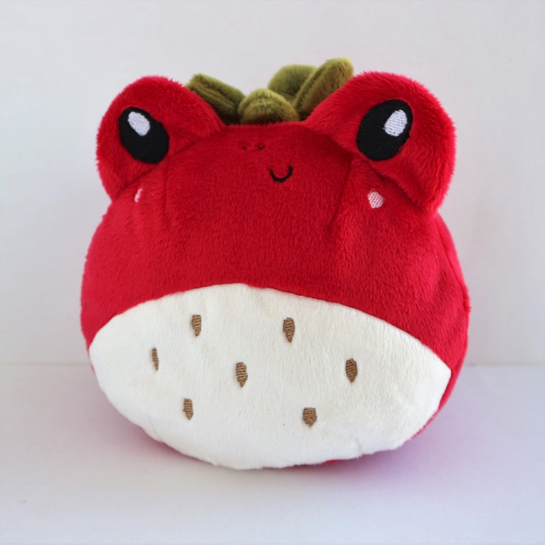 Homemade Strawberry Froggy Plush Frog Stuffed Animals Cute - Etsy