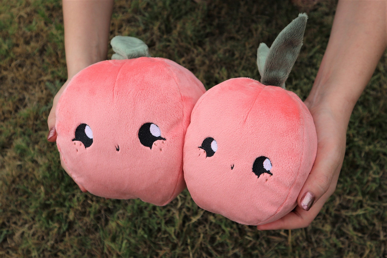 Handmade Peach Plush Fruit Themed Stuffed Animals Cute Peach - Etsy