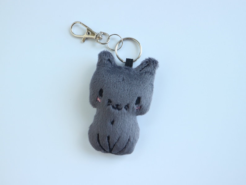 Black Cat Squishy Keychains Halloween Cat Mini Plush Keychain - Etsy
