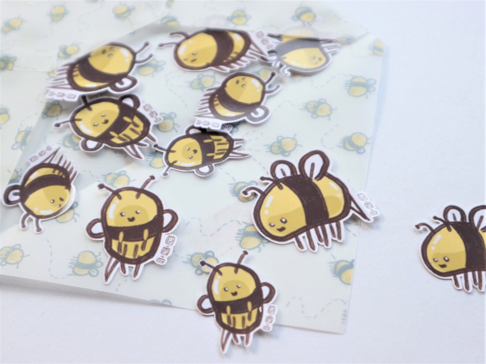 Bean Bees Stickers Cute Hive Pack Honey Bee Hydroflask Laptop - Etsy