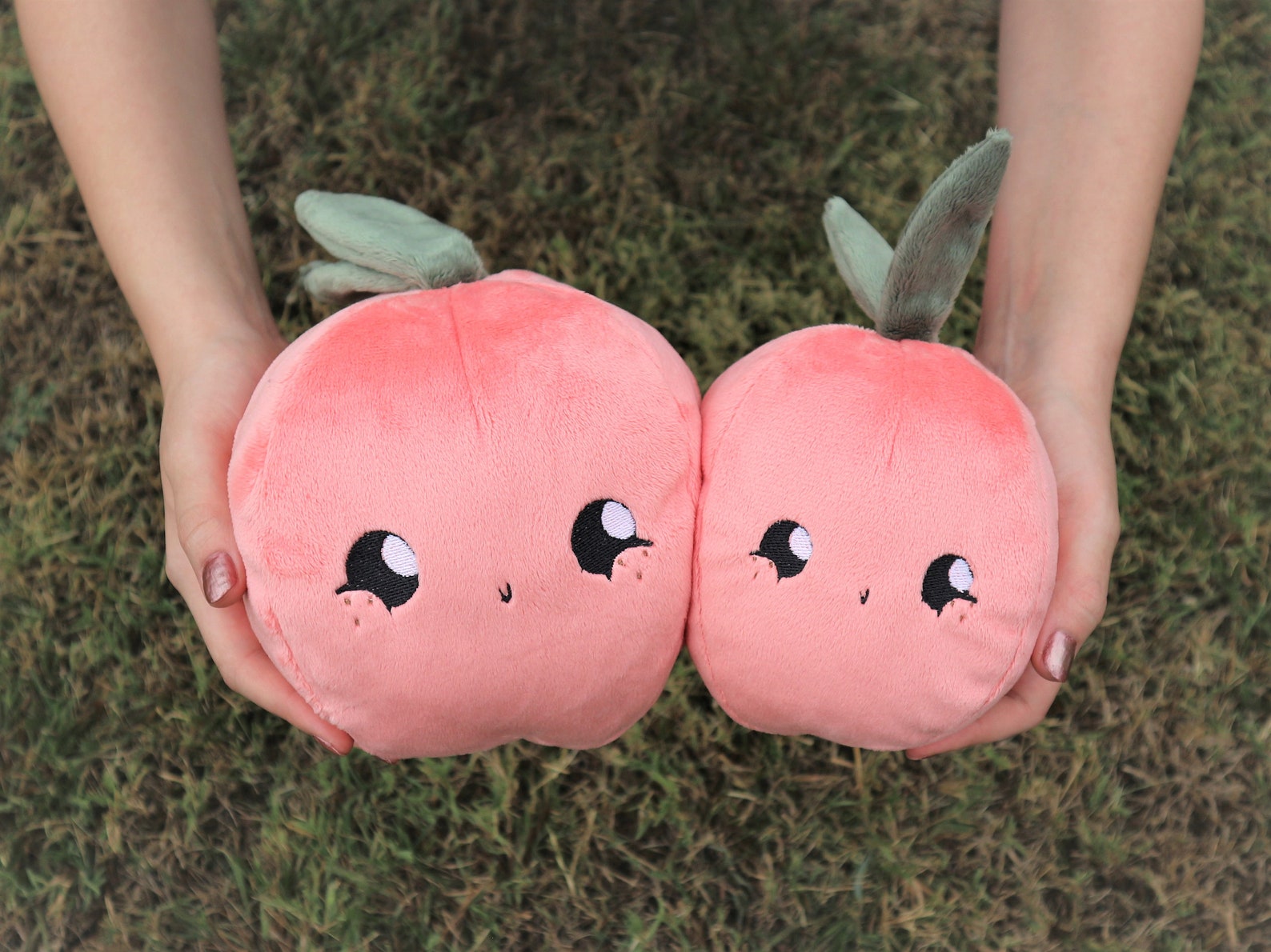 Handmade Peach Plush Fruit Themed Stuffed Animals Cute Peach Tree ...