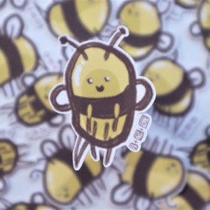 Bean Bees Stickers! Cute Hive Pack Honey Bee Hydroflask Laptop Bullet ...