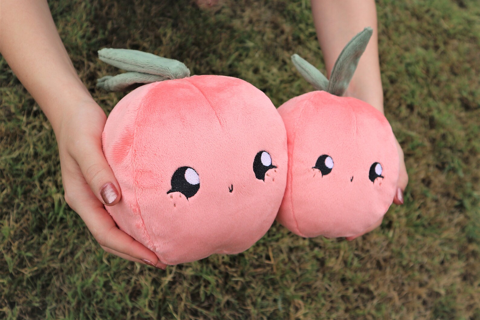 Handmade Peach Plush Fruit Themed Stuffed Animals Cute Peach Tree ...