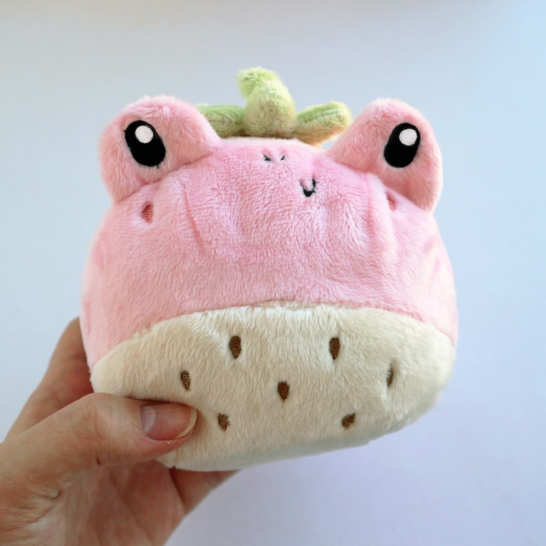 Homemade Strawberry Froggy Plush Frog Stuffed Animals Cute - Etsy