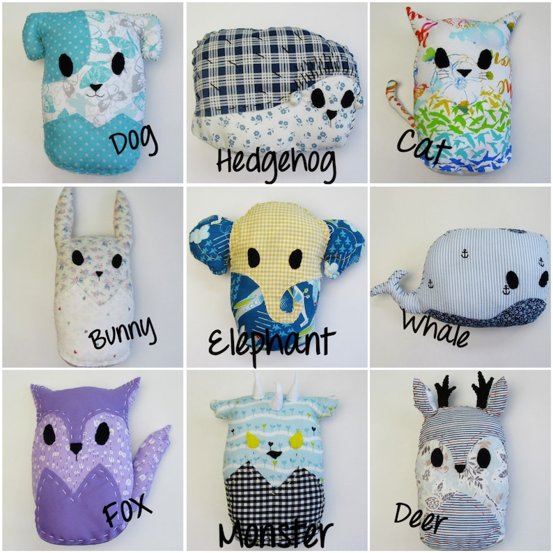 Patchwork Animals Animal Plush Toy Stuffed Animal | Etsy