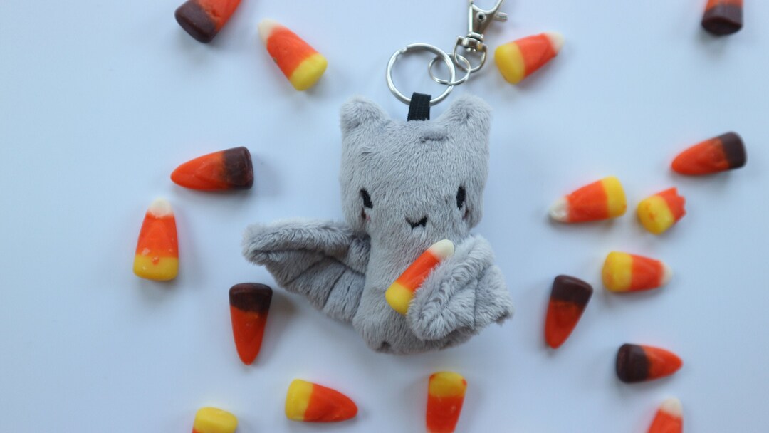 Mini Bat Squishy Keychains Handmade Bat Plush Halloween Bat Plushies ...