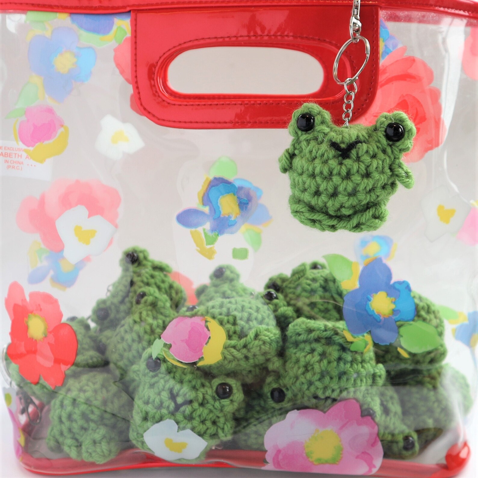 Crochet Froggy Keychain Cute Amigurumi Cottagecore Summer Aesthetic Toy ...
