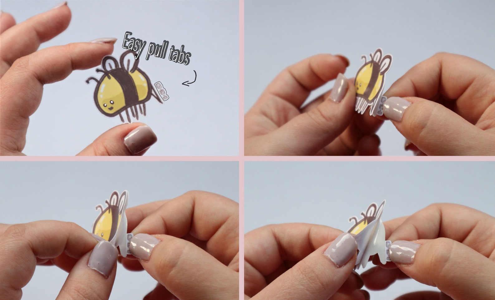 Bean Bees Stickers! Cute Hive Pack Honey Bee Hydroflask Laptop Bullet ...