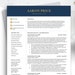 Modern Professional Resume Template Word Blue and Gold, Executive ...