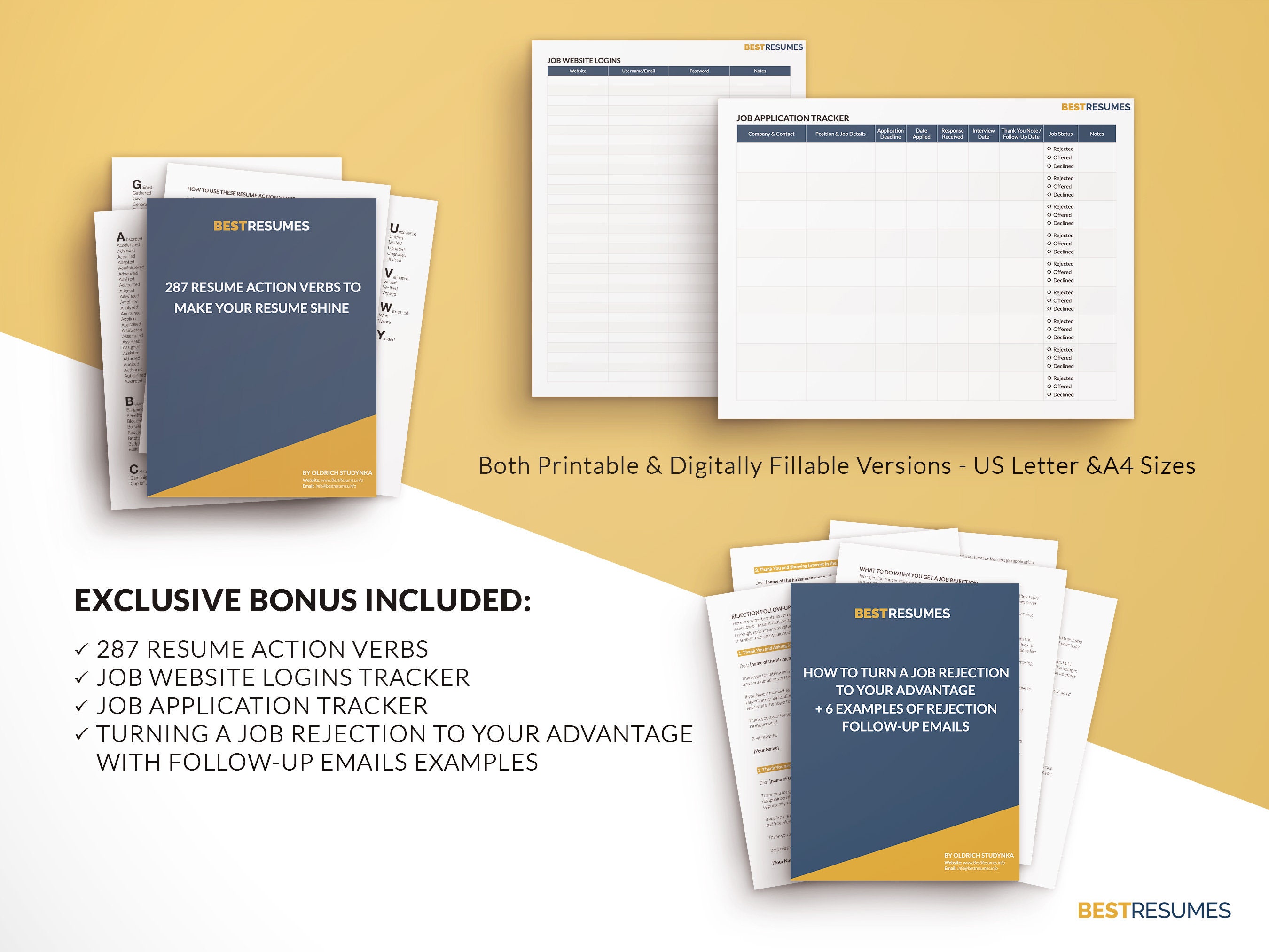 ATS Friendly CV Template, Professional CV Template for Word, Mac Pages ...