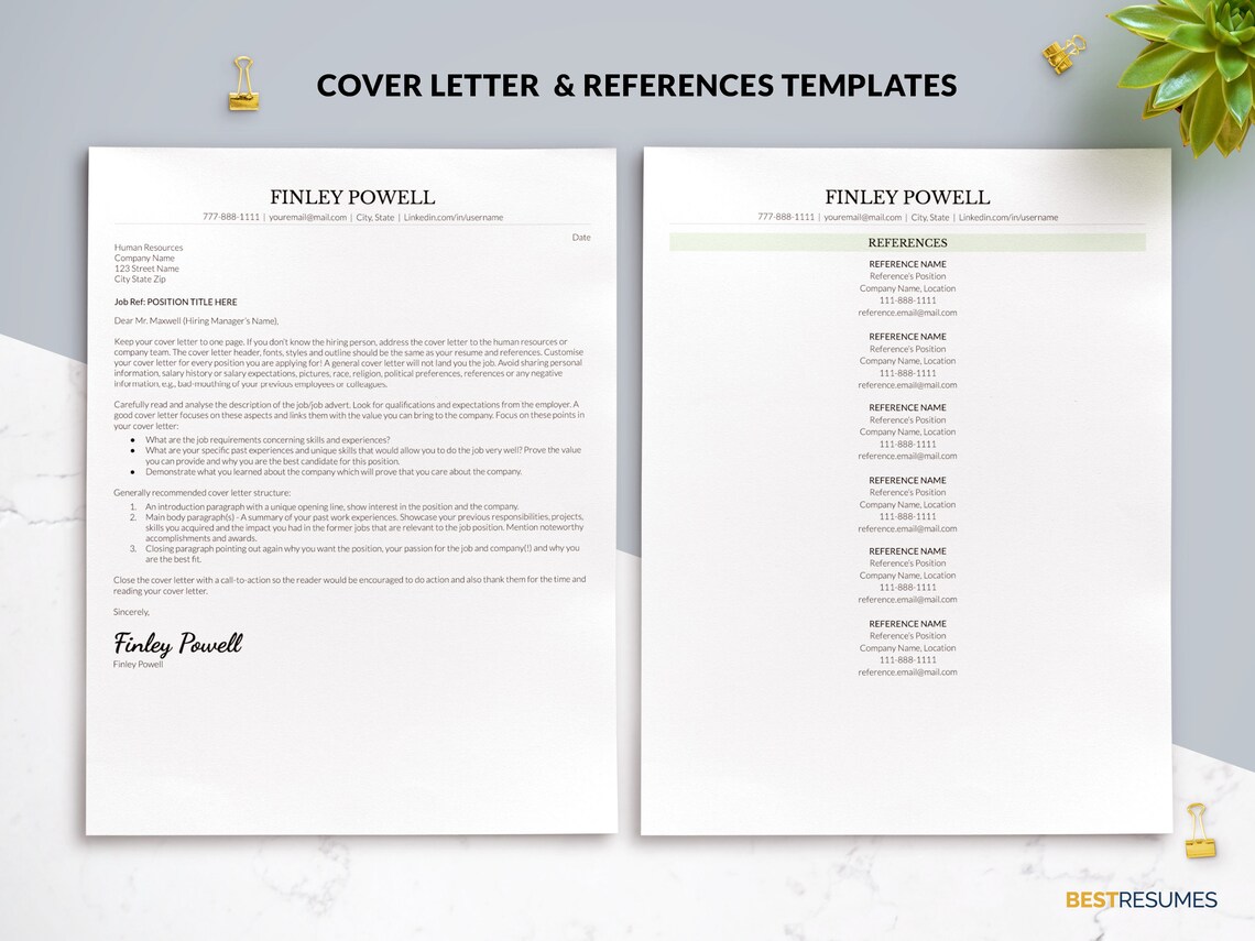 ATS Friendly Resume Template Google Docs, Word, Mac Pages, Professional ...