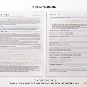 Apple Pages Resume Template, ATS Friendly & ATS Optimized, Clean Modern ...