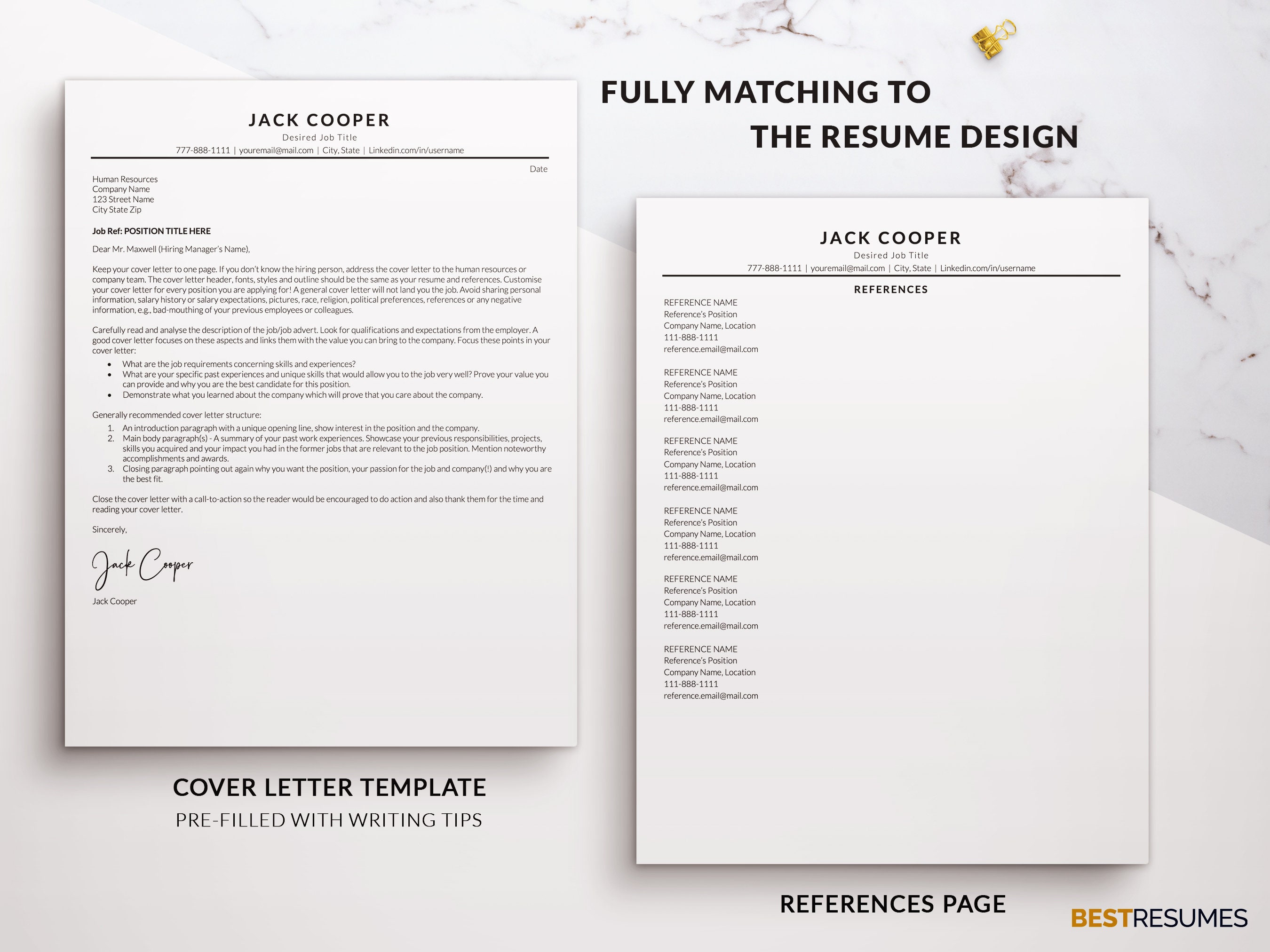 ATS Friendly Resume Template Google Doc, Word, Mac Pages, Simple ATS ...