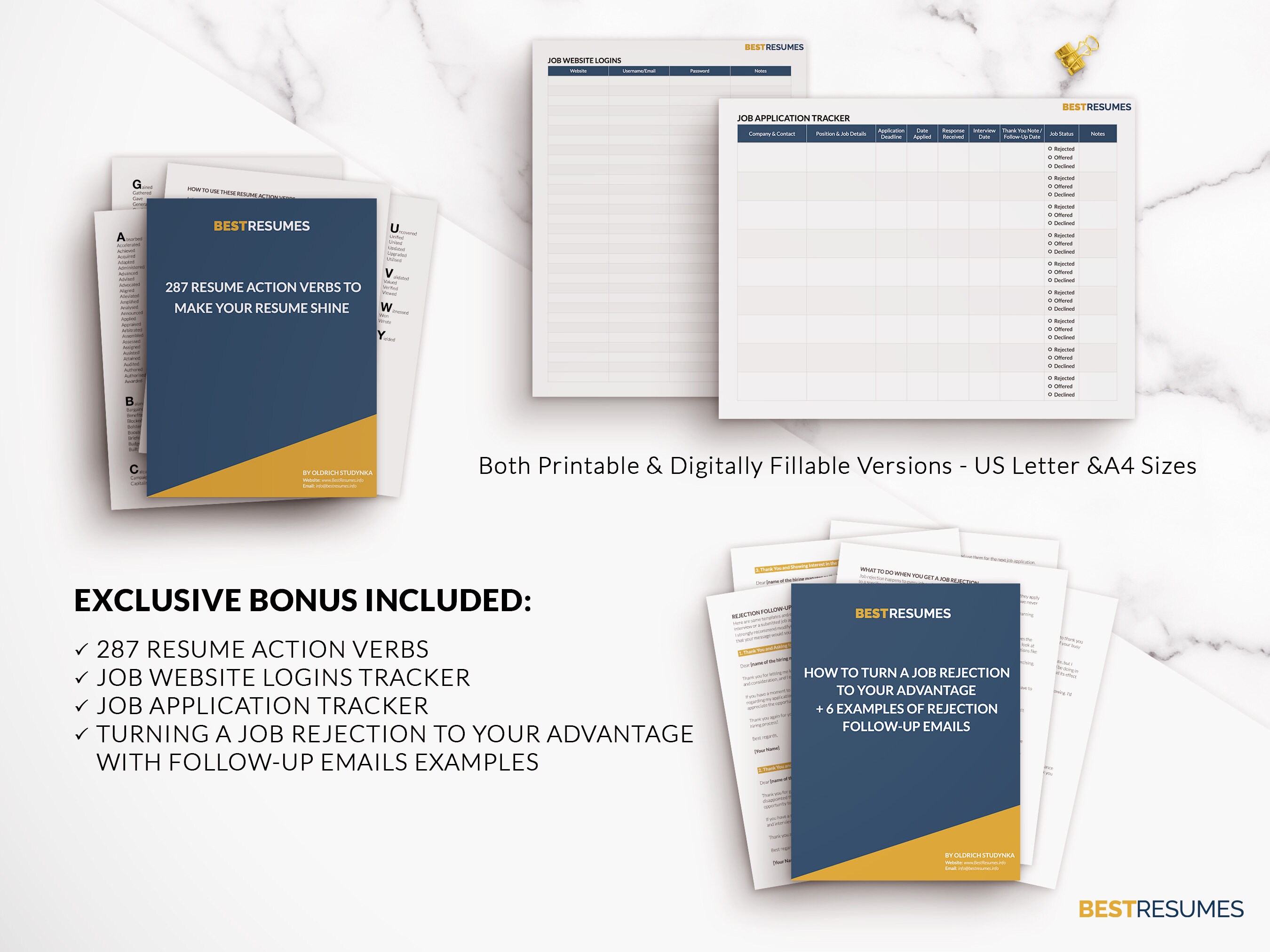 Professional Simple ATS Friendly Resume Template for Word, Mac Pages ...