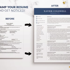 Modern Professional CV Template for Word With a Clean CV Resume Format ...