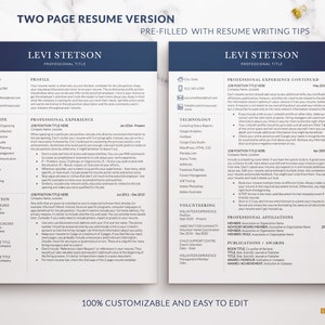 CFO Resume Template, Executive Resume Template Word, Professional ...