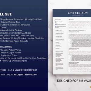 CFO Resume Template, Executive Resume Template Word, Professional ...