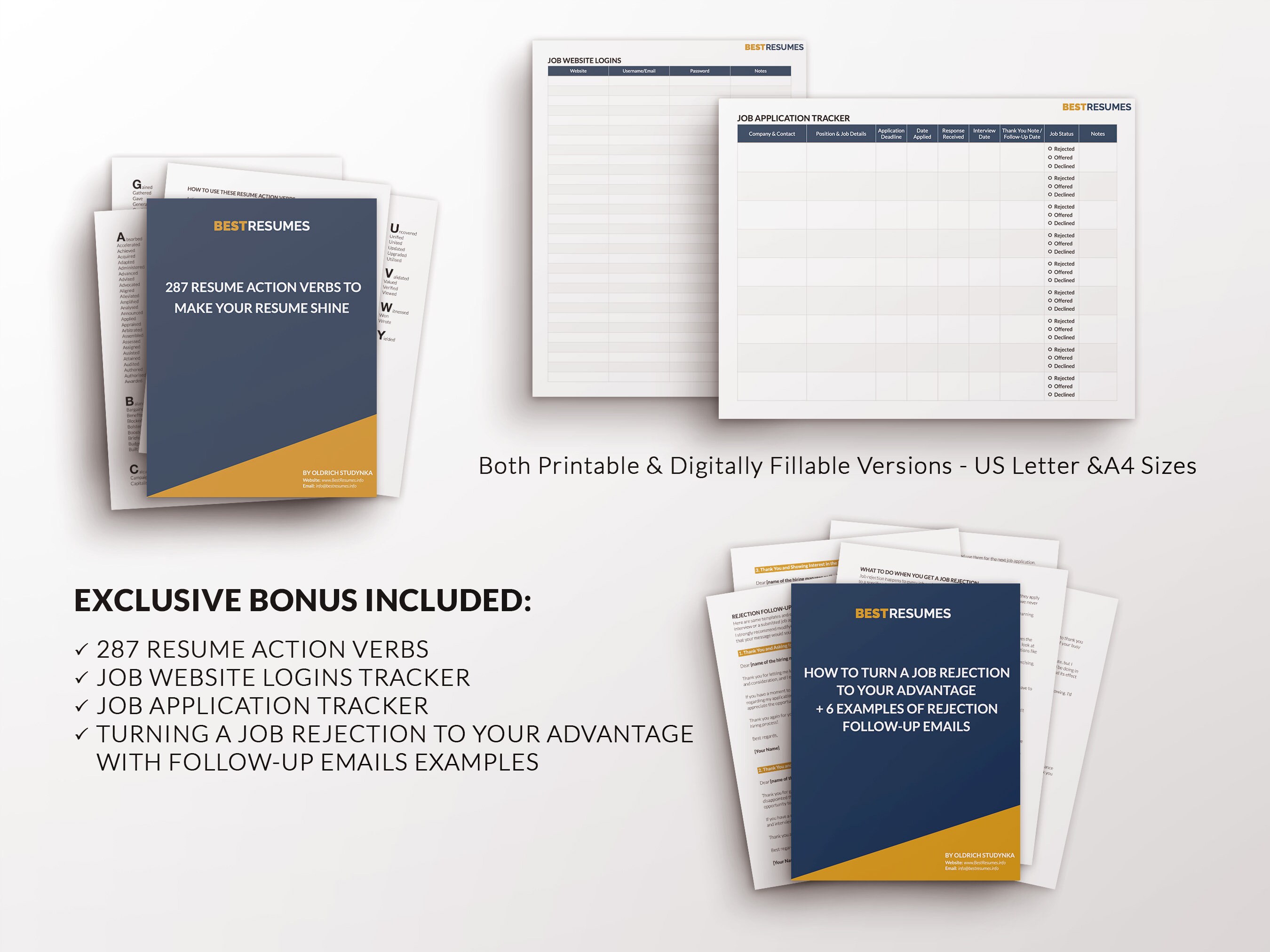 Blue Color Executive Resume Template for Mac Pages, Word, Google Docs ...