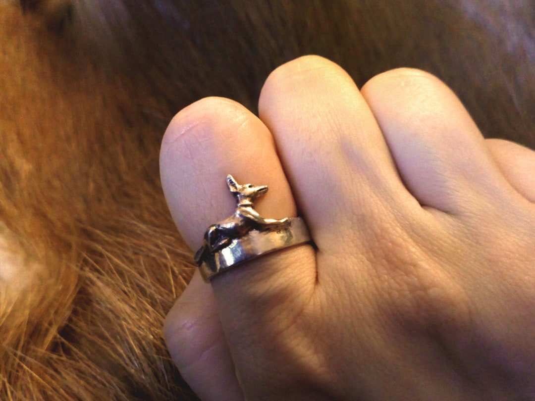 Anubis Adjustable Ring, Ancient Egyptian Jackal God of Death, Oxidized ...