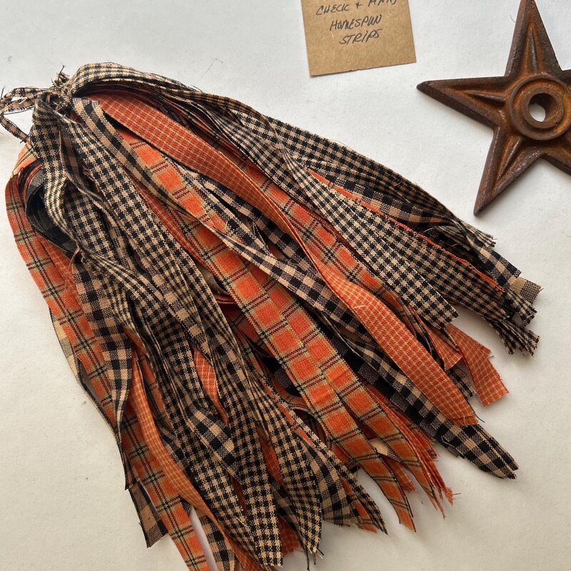 Orange Plaid Fabric - Etsy