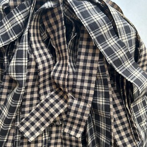 50 BLACK/CREAM Check and Stripe Homespun Strips 1/2" X 18" 0r 1" X 18 ...