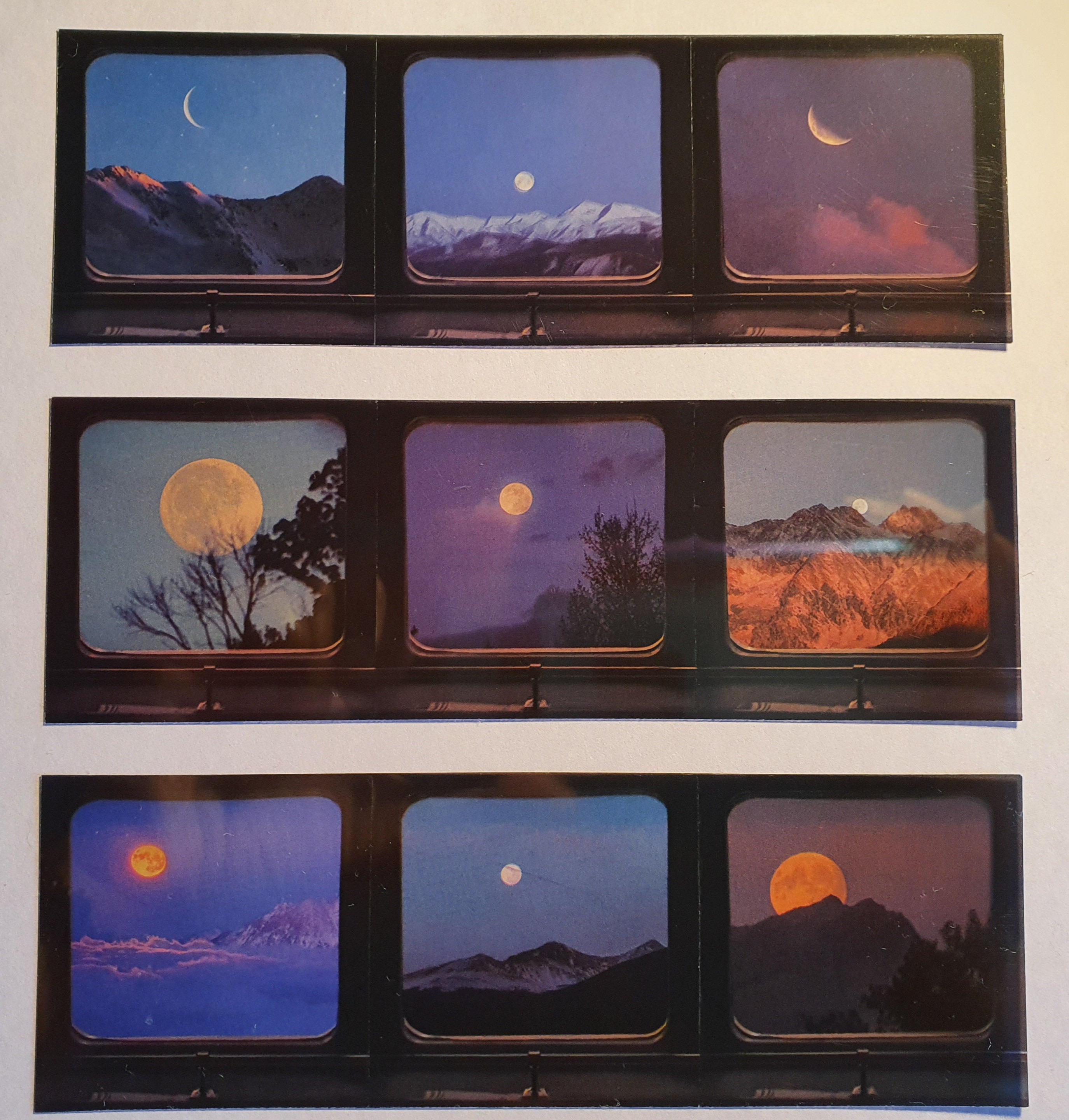 Moon Scenes Film Strip Stickers Nostalgic, Mysterious, Magical - Etsy