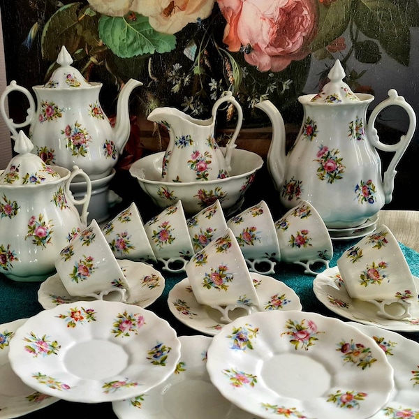 Hand Painted Tea Set - Etsy