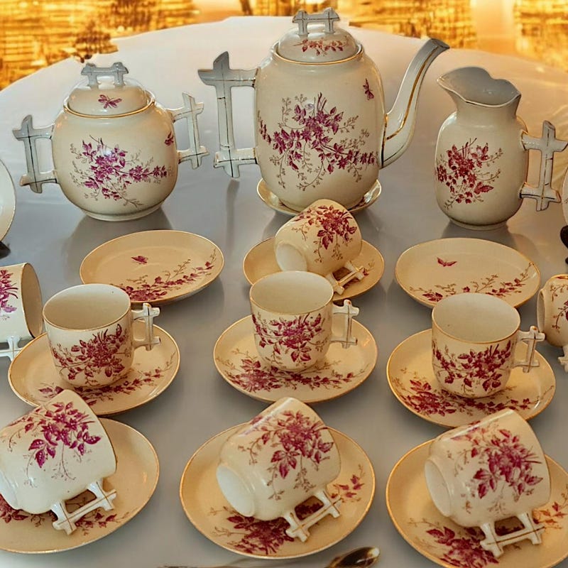 Pink Tea Set - Etsy