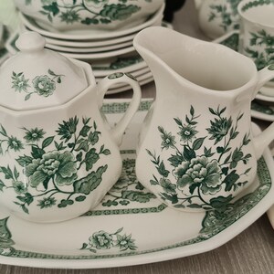 J.G. Meakin Old Pekin Green Tea and Pastry/cake Service, Wedding Gift ...