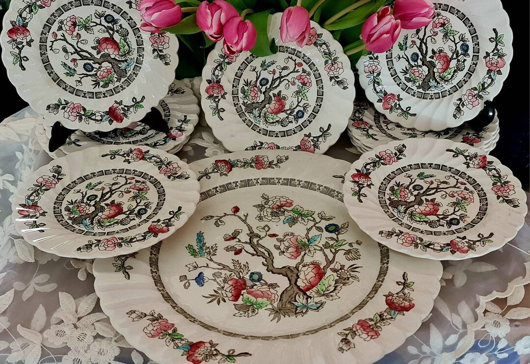 Myott Indian Tree Cake or Pastry Service, Anniversary Gift, Bridal ...