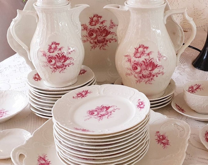 Rosenthal Sanssouci Pink Roses Tea or Mocca Set German Porcelain - Etsy