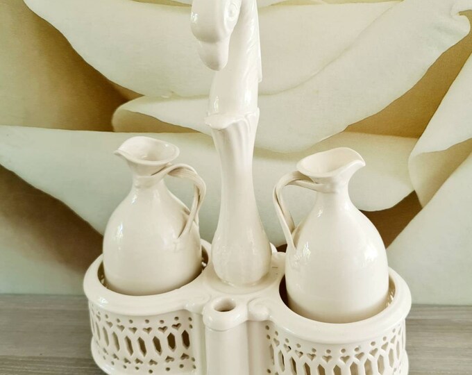 Leedsware English Creamware Condiment,oil and Vinegar Set - Etsy